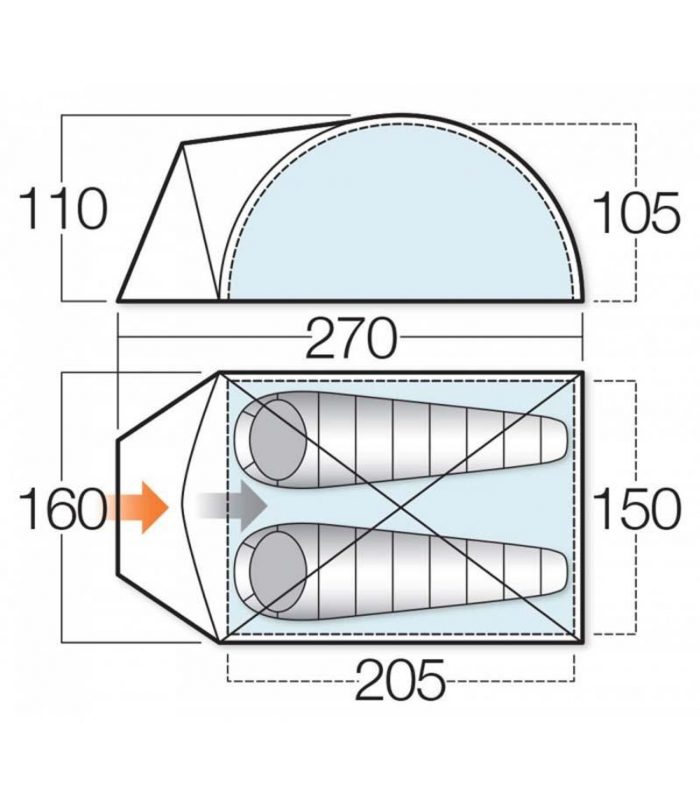 Vango Alpha 250 plano – Kayakmarket